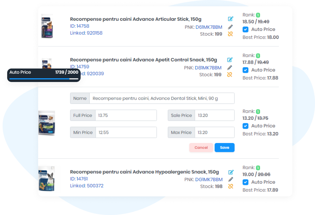 Preturi Automate Pentru Marketplace EasySales